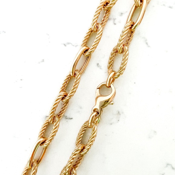 Jewelry | 14k Italian Yellow Gold Polished And Braided Interlocking ...